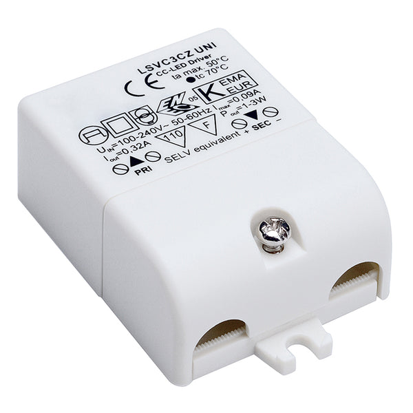 LED DRIVER, 3W, 320mA, incl. strain-relief – Newlite Solutions Ltd